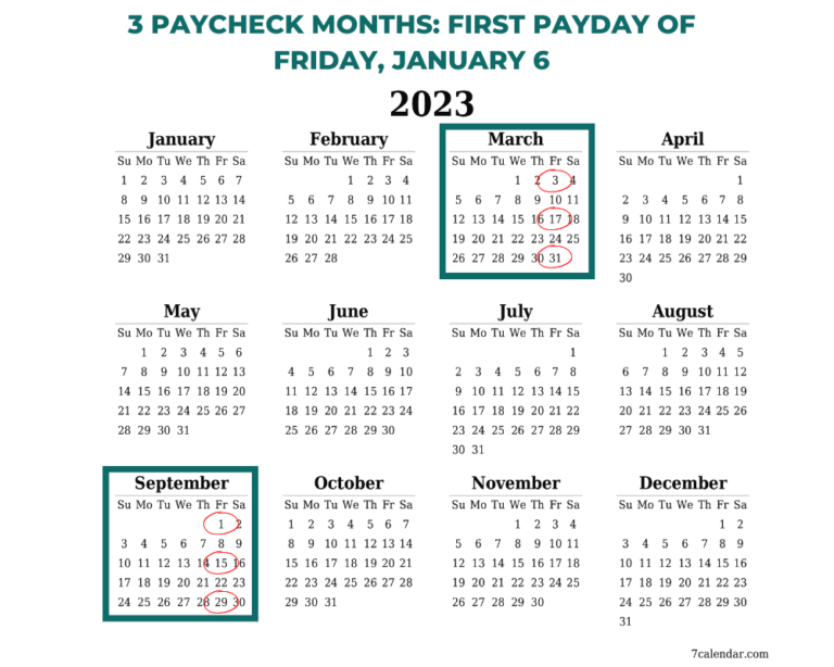 Here Are the 3 Paycheck Months for 2023 - Michael Saves